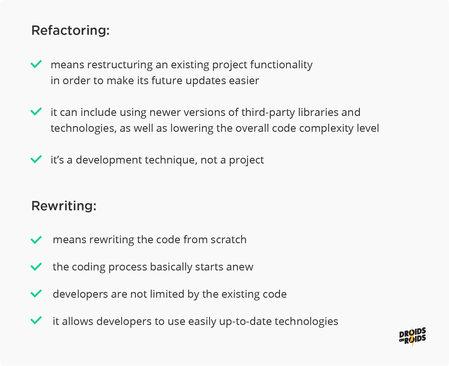 Refactoring vs Rewriting a Mobile App from Scratch